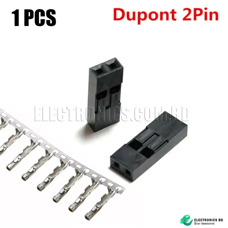 Dupont Connector 2Pin Single Row 2.54 mm Plastic Shell - Latest Price ...