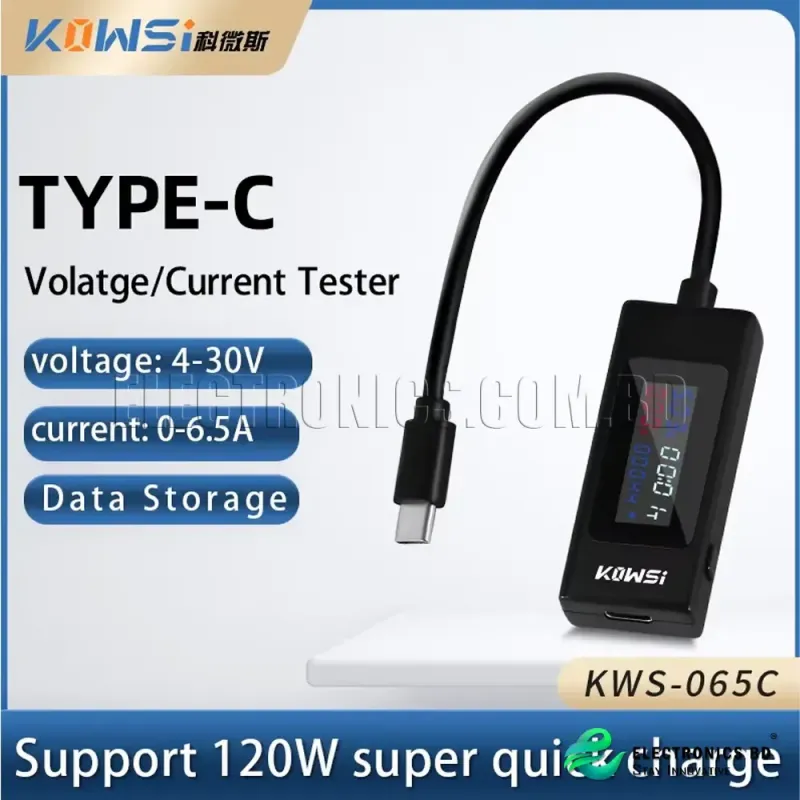 KWS-065C 4-30V USB Type-C Charger Tester Power Meter | Latest price in ...