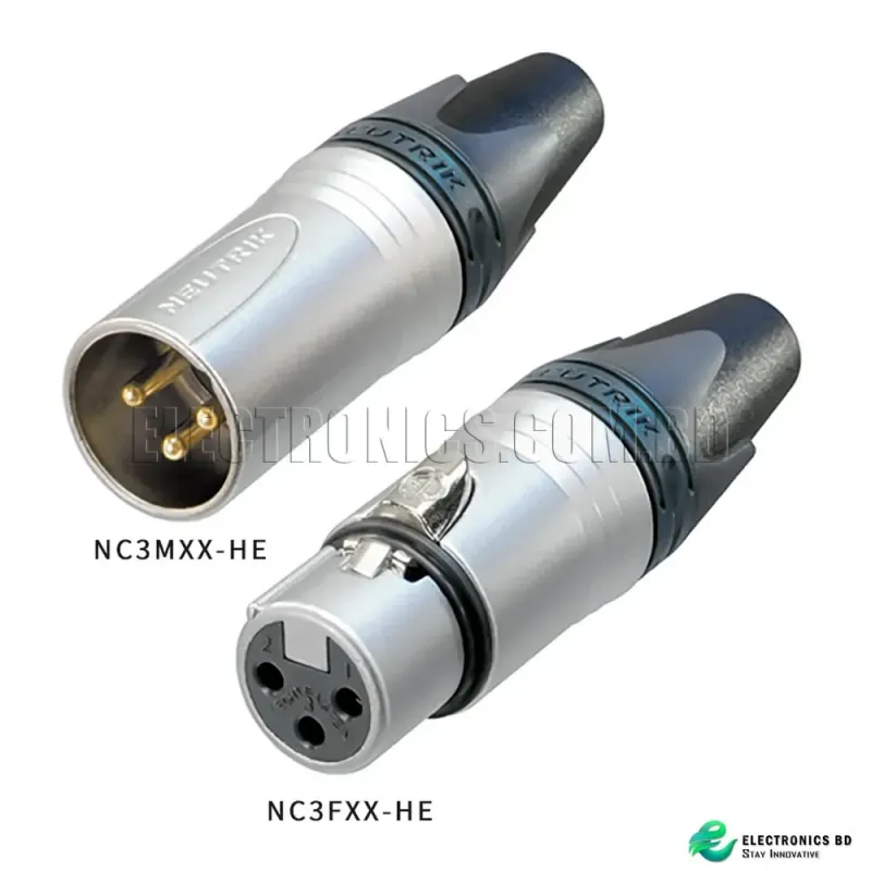 NC3MXX-B NC3FXX XLR Plug Male Female Microphone Audio Plug (1 Pair - M ...