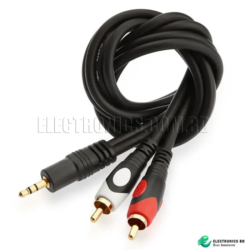 3.5mm Male to RC Male Y Splitter Audio Adapter Jack Aux Cable - Latest ...