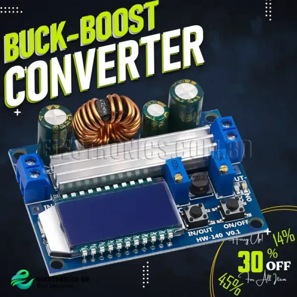 4A Buck-Boost Converter Module Adjustable with LCD Display | Latest ...