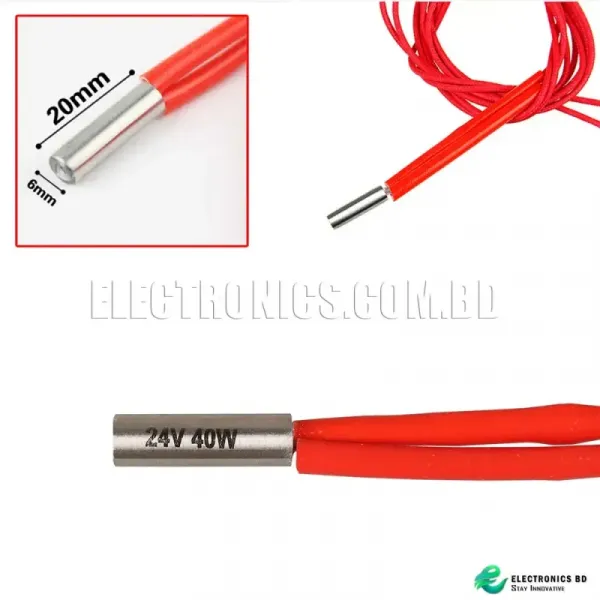 24V 40W Heating Pipe Electric Heater Element Latest Price in Bangladesh BD