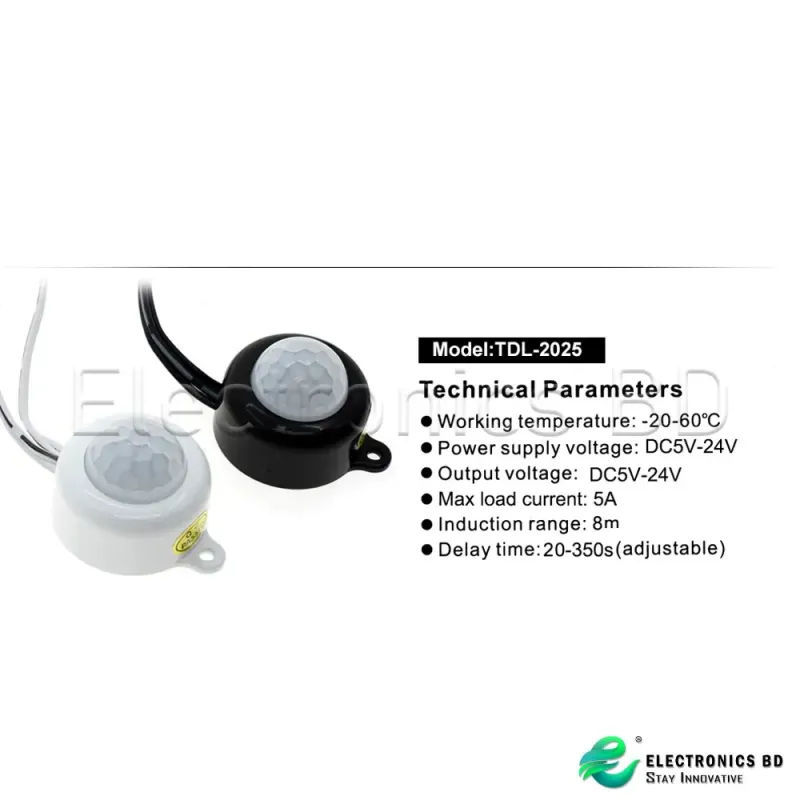 Human Body Infrared PIR Motion Sensor Switch DC12-24V 5A /6A With DC ...