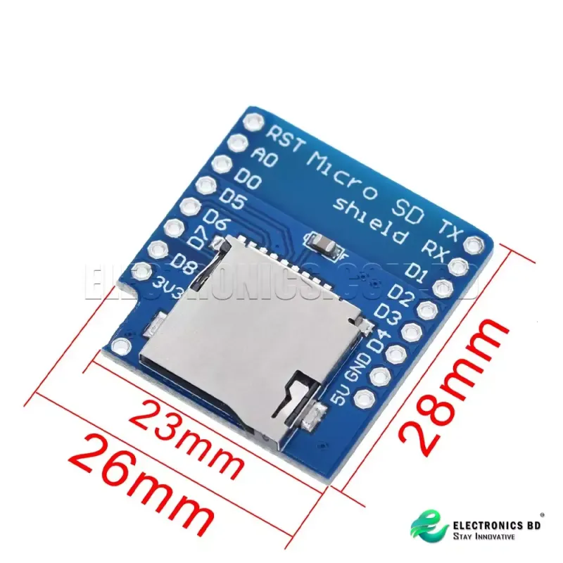 Micro SD Shield for WeMos D1 mini TF card module | Latest price in ...