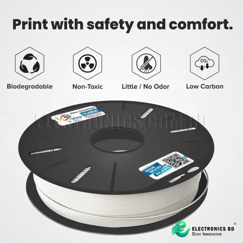 PLA Pro+ 1.75mm White Filament 1kg – Latest Price in Bangladesh BD