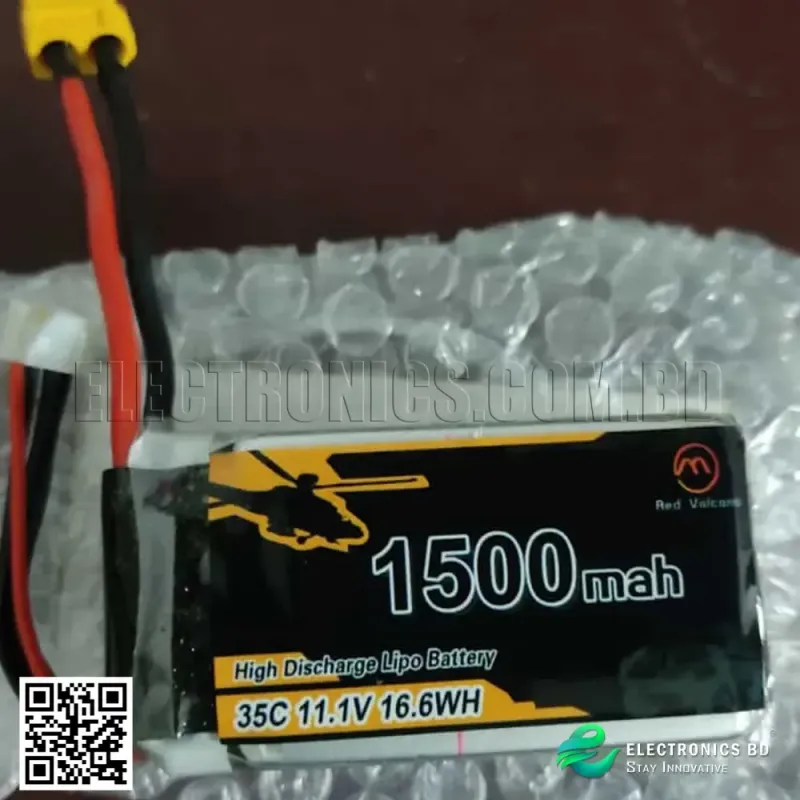 Red Volcano 1500 mAh 11.1V 35C 3S Li-Po Battery - Latest Price in ...