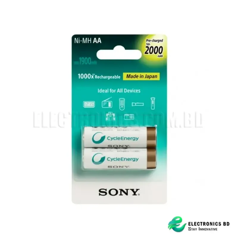 Sony AA 2000mAh Rechargeable Battery - Latest price in Bangladesh BD